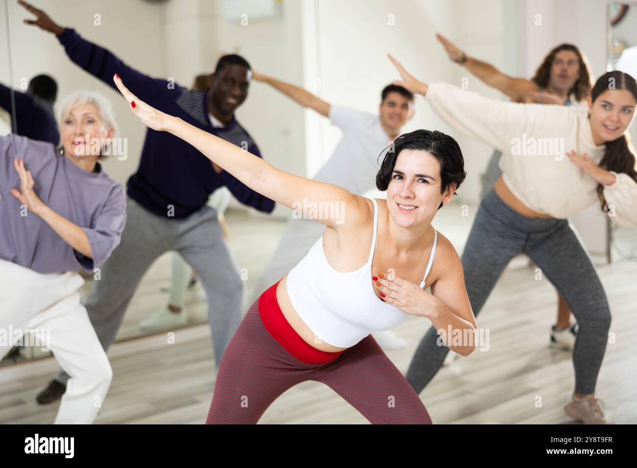 Active african american woman practices hi-res stock photography and ...