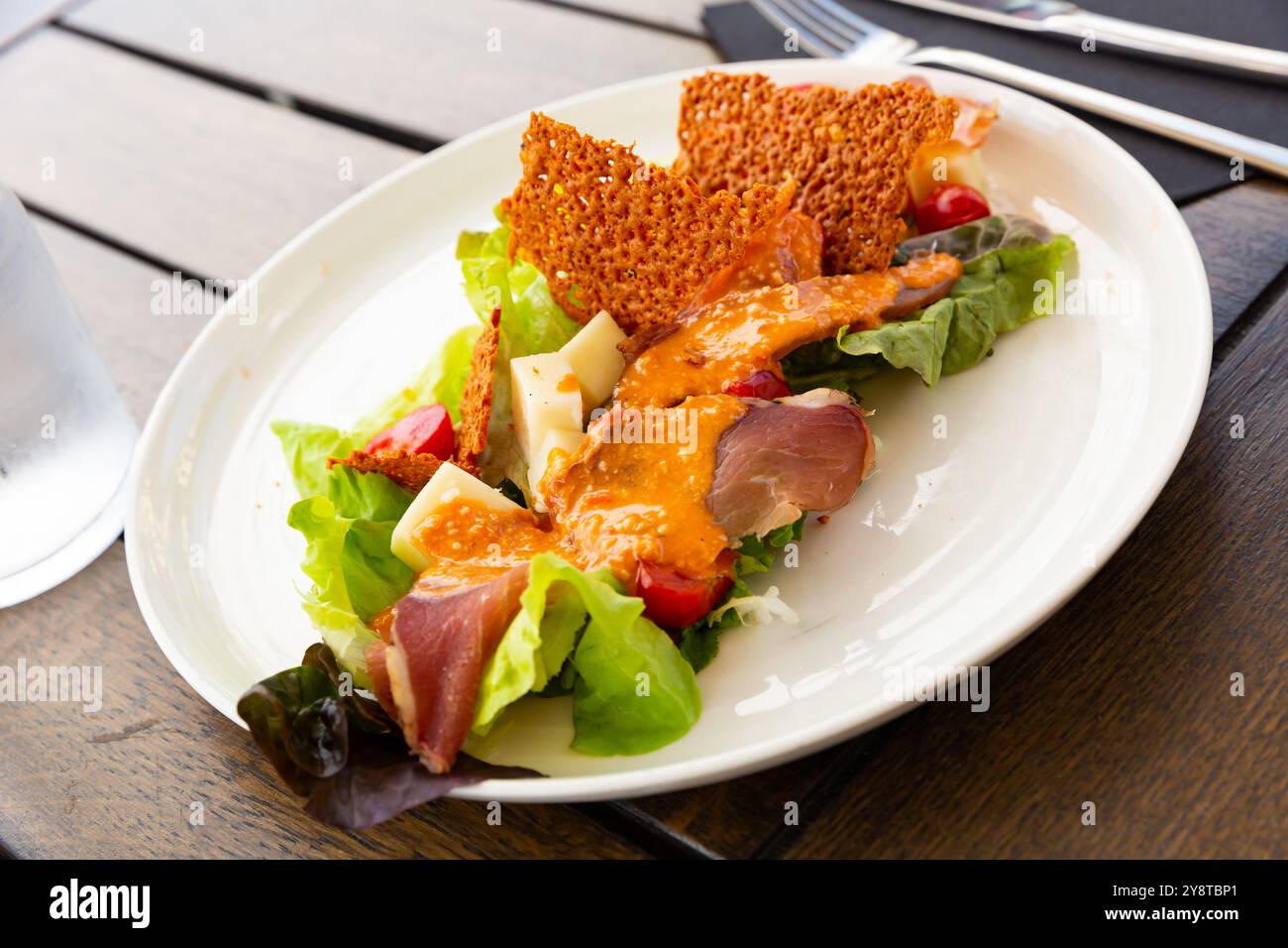Delicious French Basque salad Stock Photo - Alamy