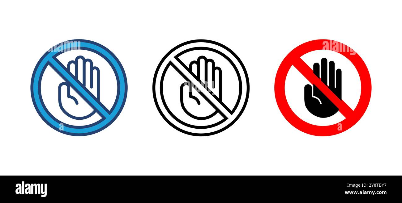 Stop icon vector. stop road sign. hand stop icon vector Stock Vector ...