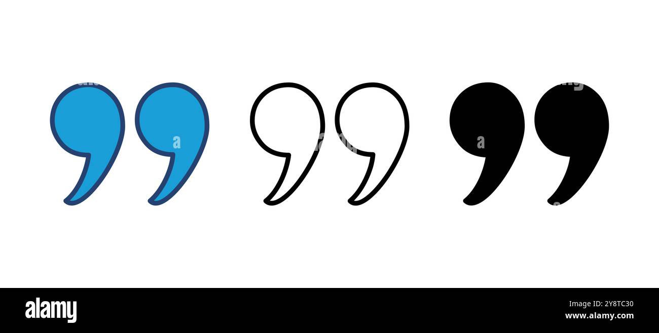 Quote icon vector. Quotation mark symbol Stock Vector Image & Art - Alamy