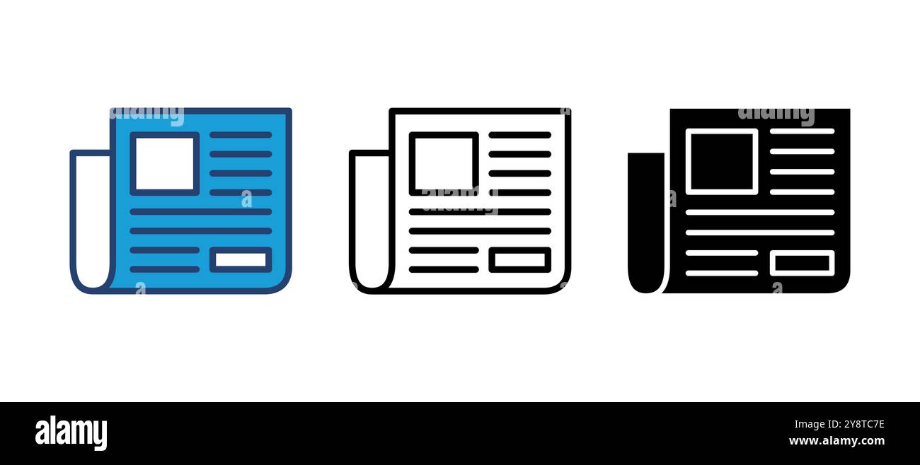 Newspaper icon vector. news paper vector sign Stock Vector Image & Art ...