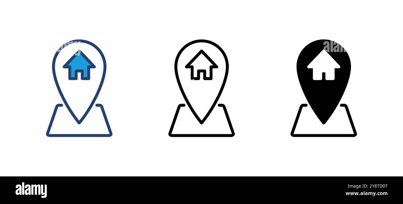 address icon vector. home location icon vector Stock Vector Image & Art ...