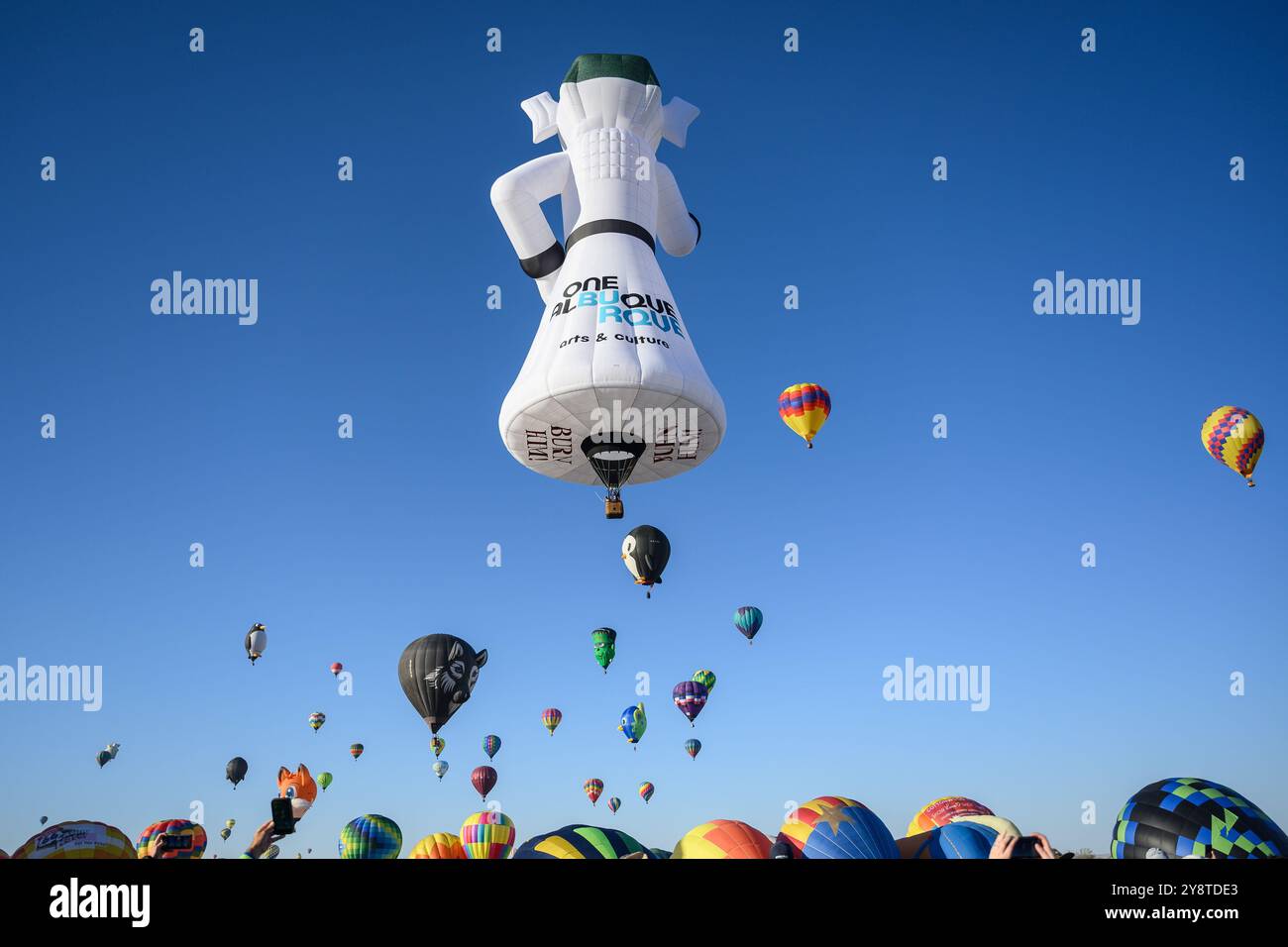 The Zozobra hot air balloon takes its inaugural flight after it is ...