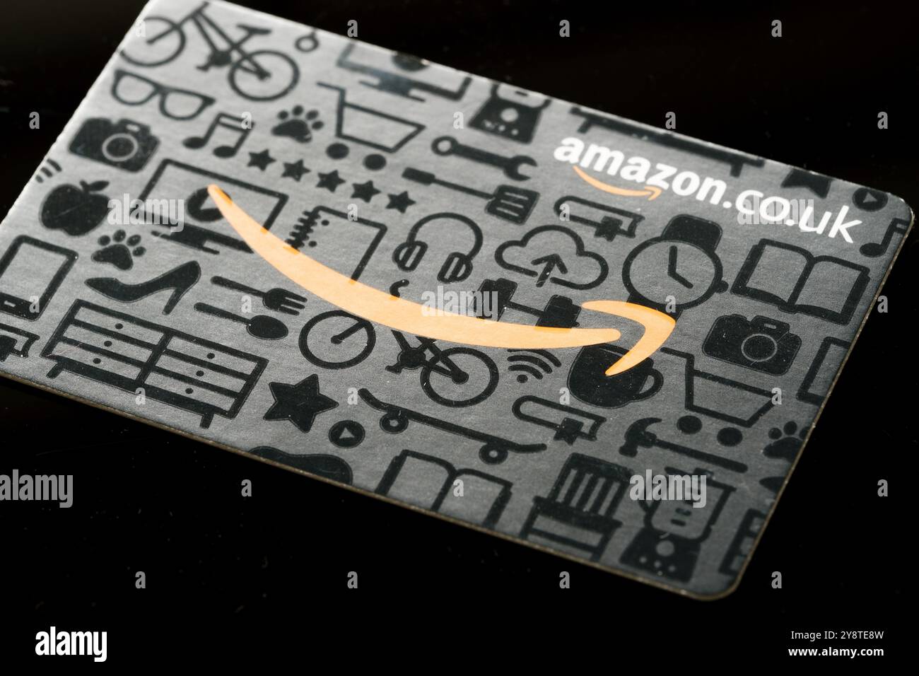 Amazon gift card close-up with a focus on e-commerce and digital ...