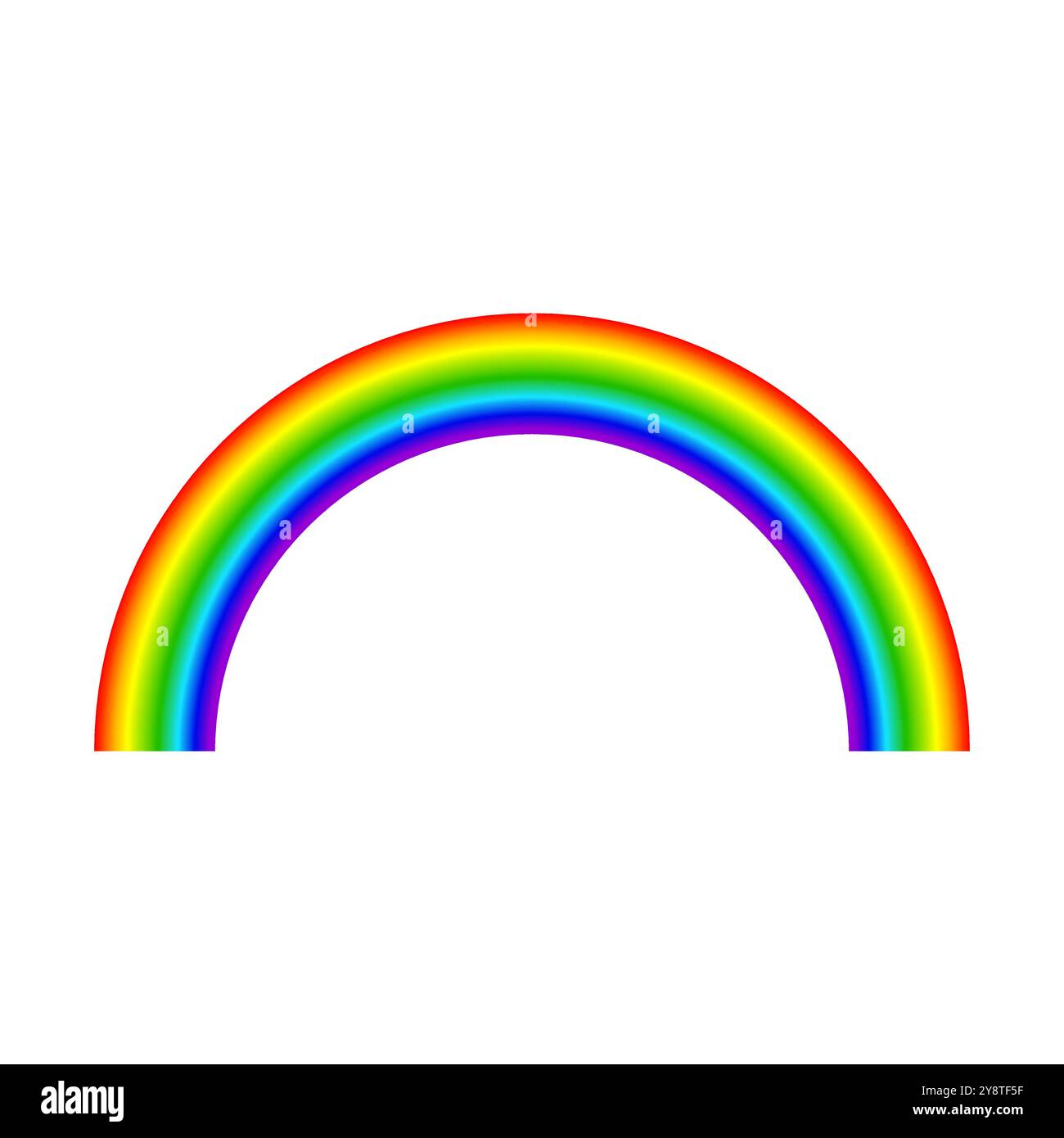 Rainbow arch icon. Vibrant color spectrum. Colorful weather symbol ...