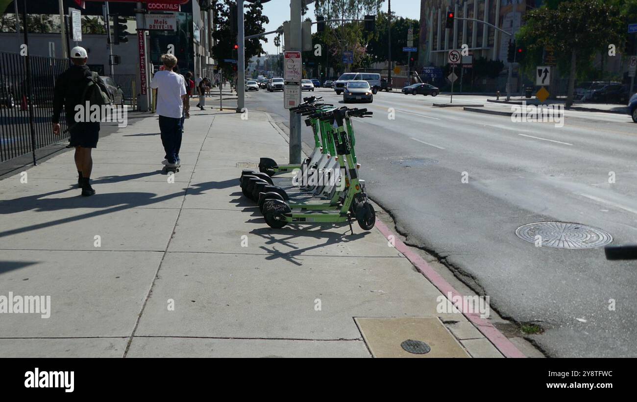 Los Angeles, California, USA 6th October 2024 Scooters and Skateboards ...