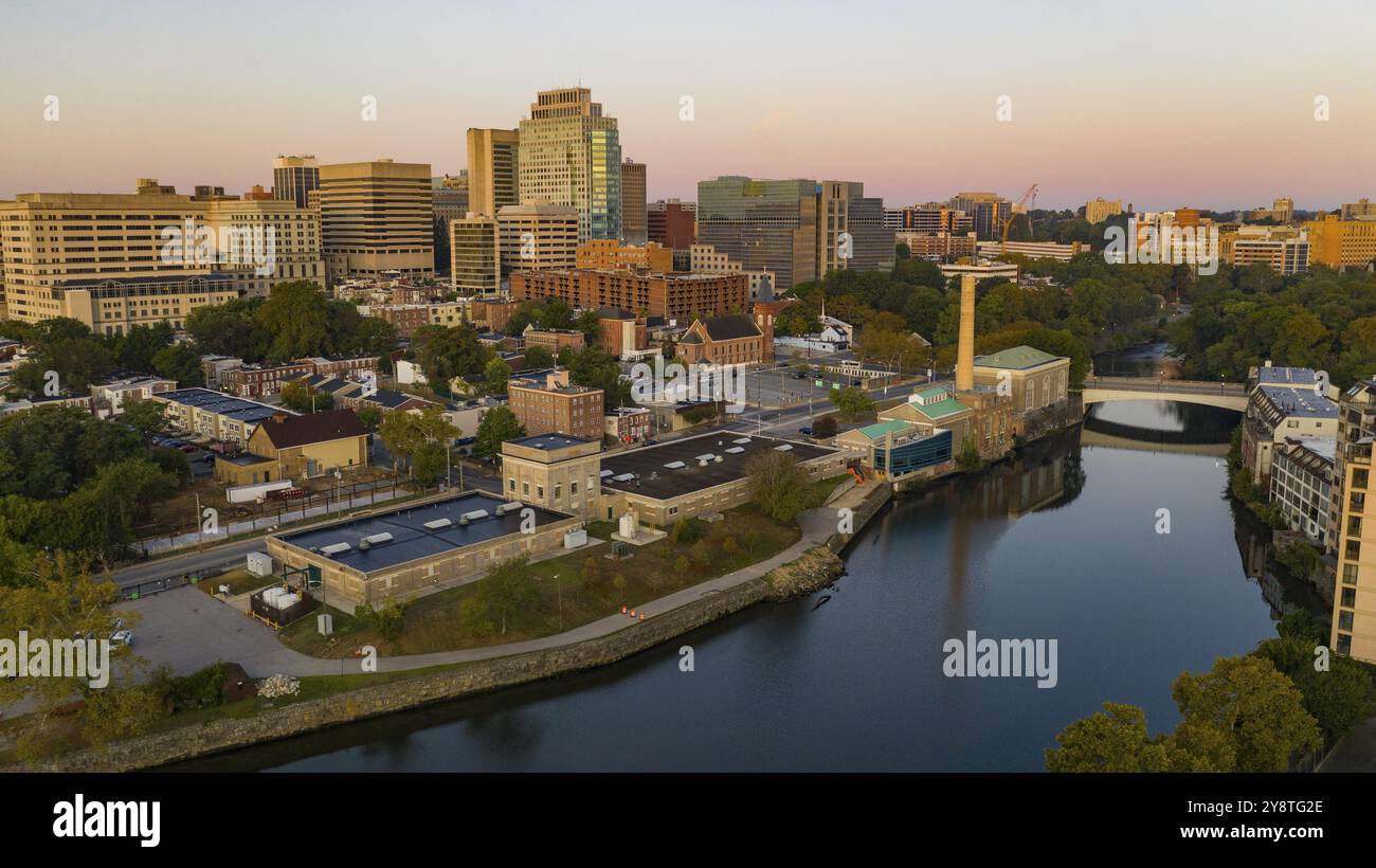Sunrise Over Cristina River and Downtown City Skyline Wilmington ...