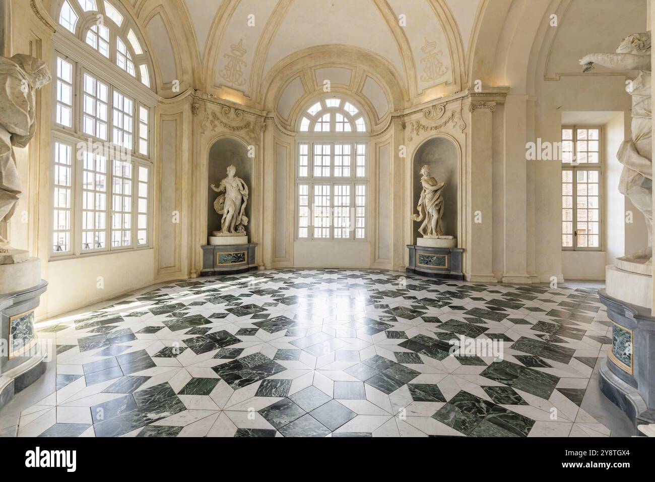 Venaria Reale, Italy, January 2023: luxury interior old royal palace ...