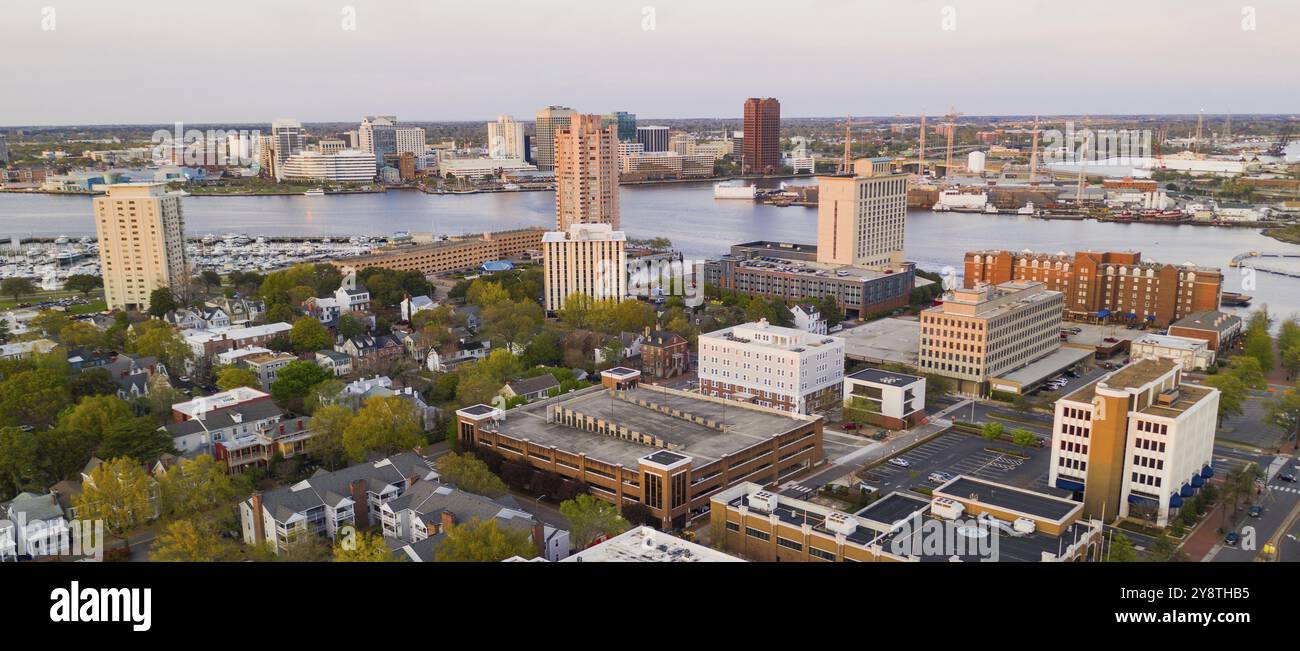 The Elizabeth River cuts through the Virginia towns of Portsmouth and ...