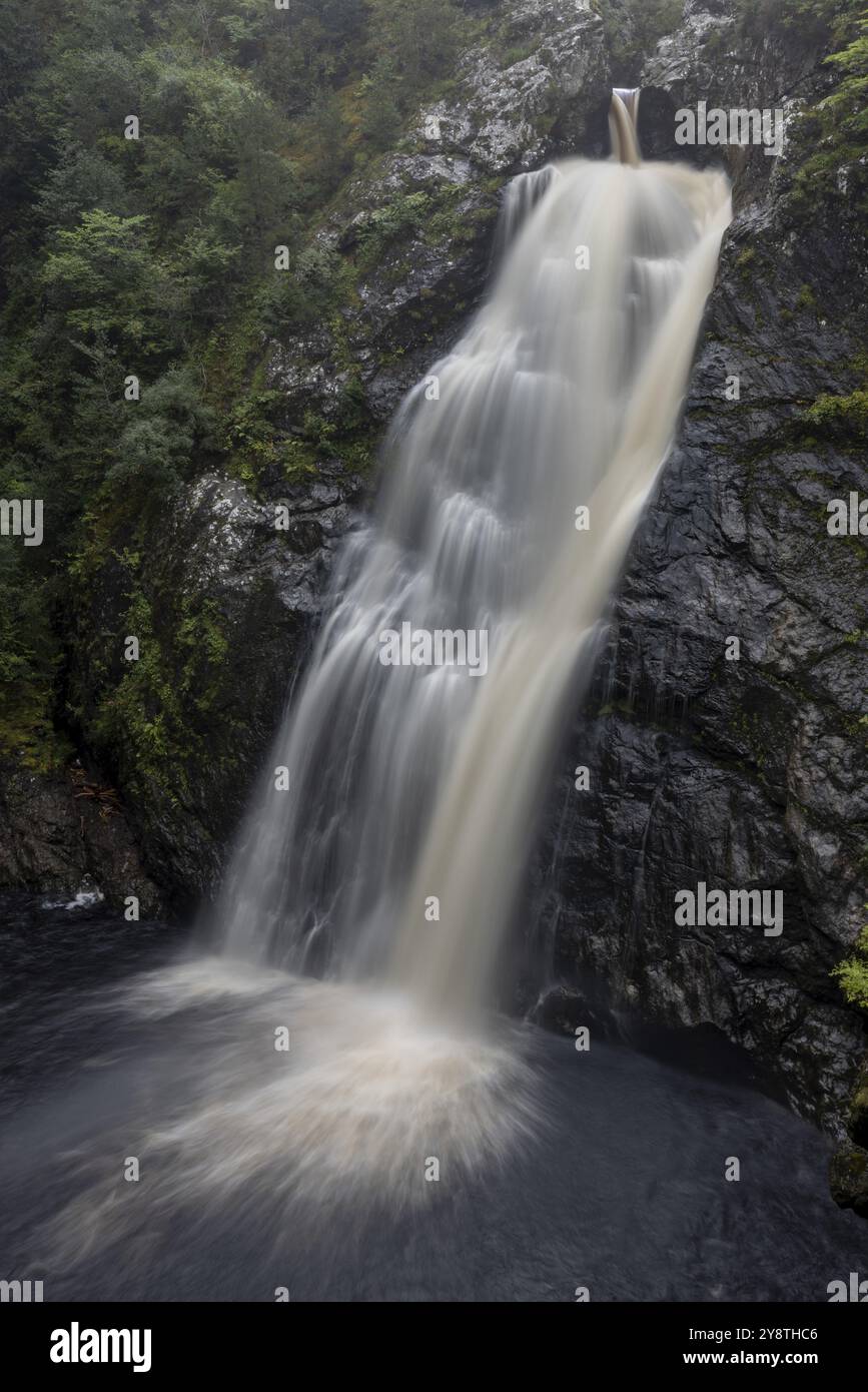 Falls of Foyers, waterfall at high water level, Foyers, Inverness ...