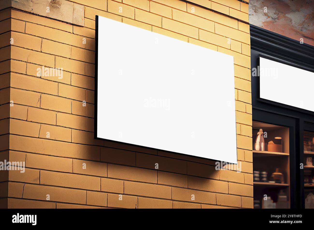 Outdoor store banner signage mockup, signboard for shop, store ...