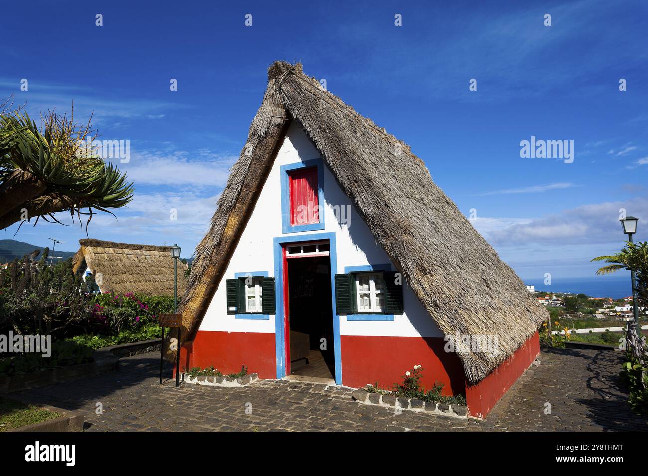 Traditional Madeira house at Santana, Madeira, Portugal, Europe Stock ...