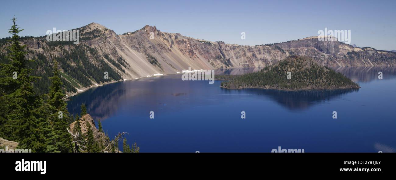 Wizard Island is a volcanic cinder cone which forms an island at the ...