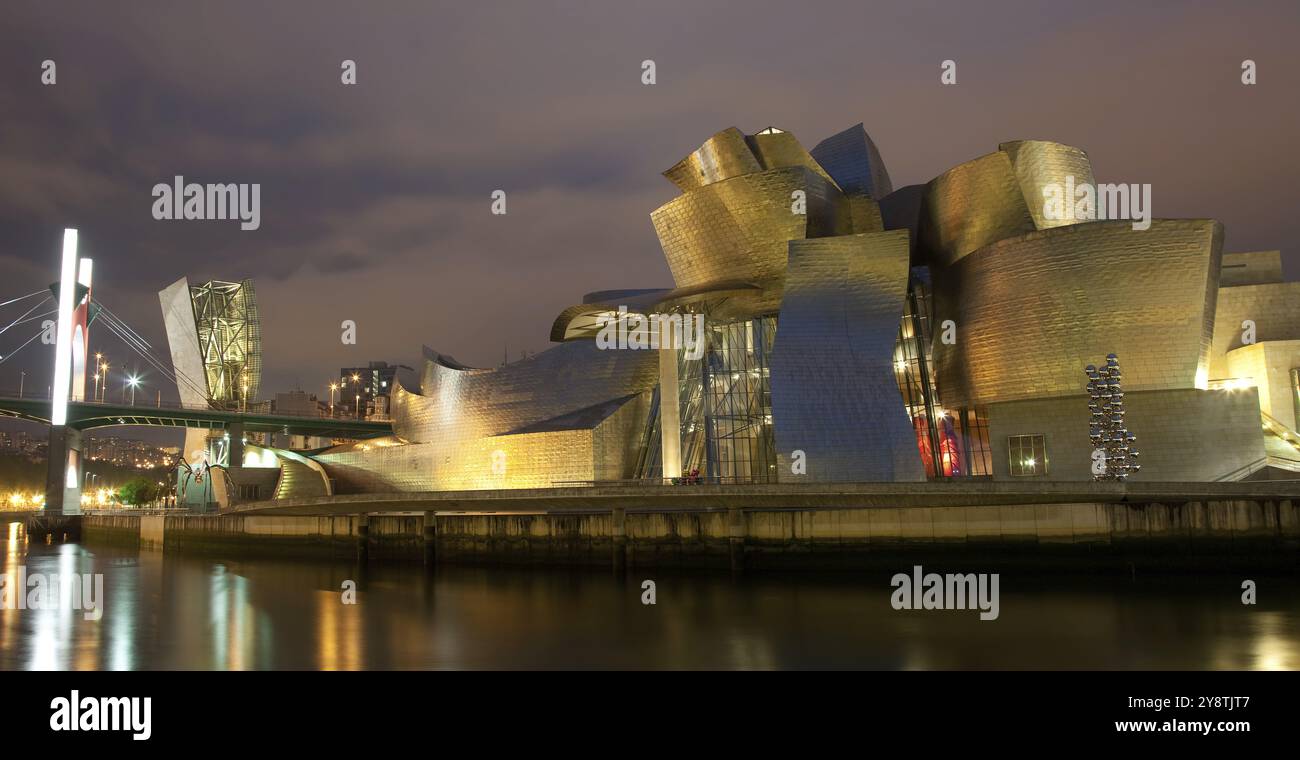 Panoramic of Guggenheim museum, Bilbao, Bizkaia, Spain, Europe Stock Photo - Alamy