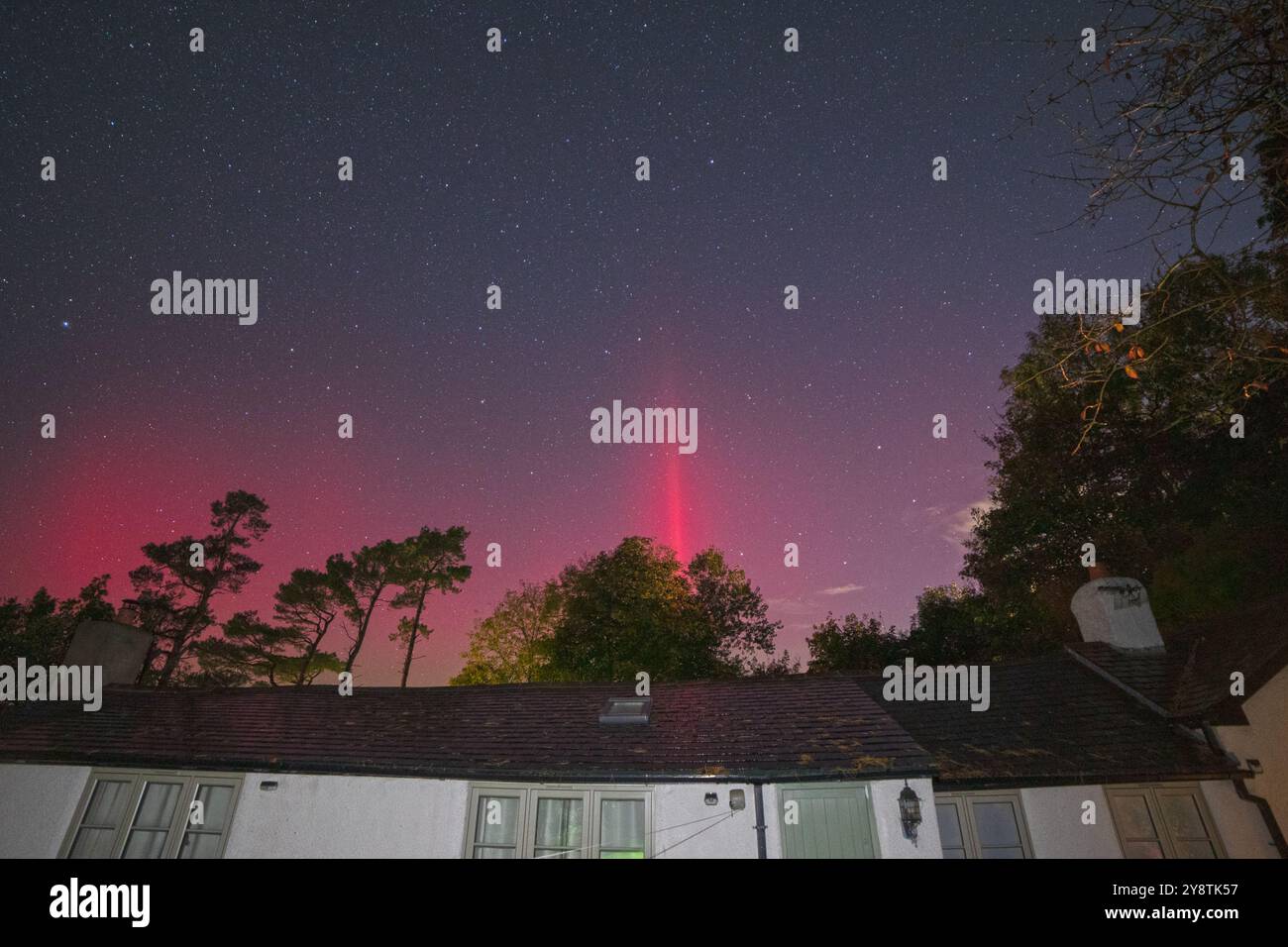 Flintshire, North Wales UK. UK Weather. 7th October 2024, aurora ...