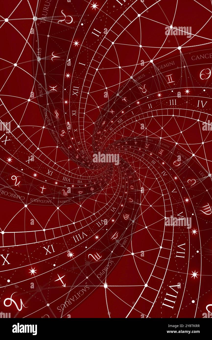Zodiac Signs Horoscope background. Concept for fantasy and mystery ...