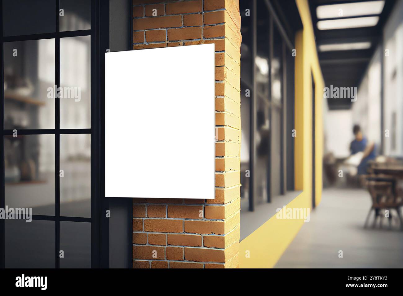 Outdoor store banner signage mockup, signboard for shop, store ...