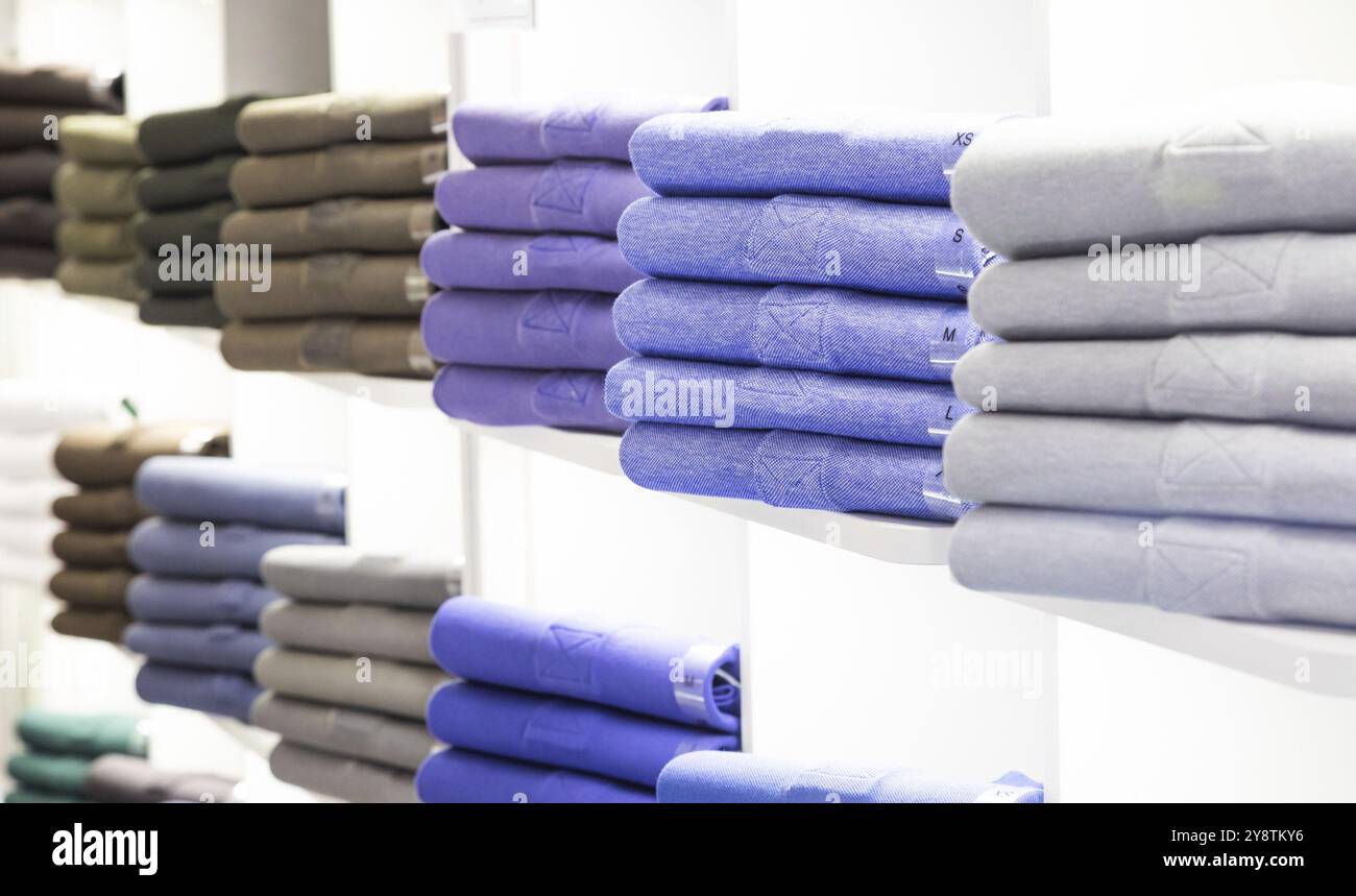 Polo shirt store interior hi-res stock photography and images - Alamy
