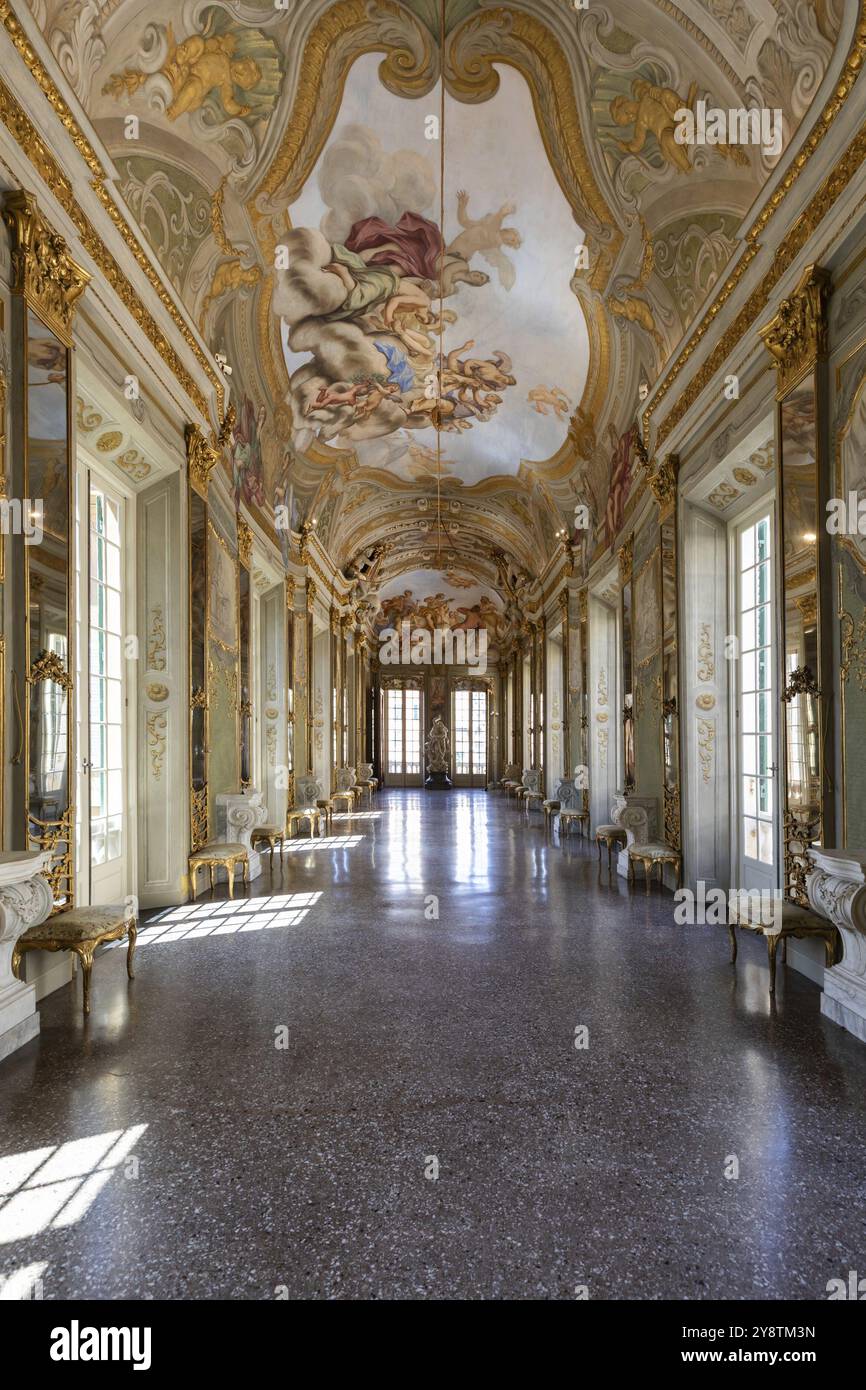 Genova, Italy, 6 August 2023: Royal Palace museum interior. Luxury ...