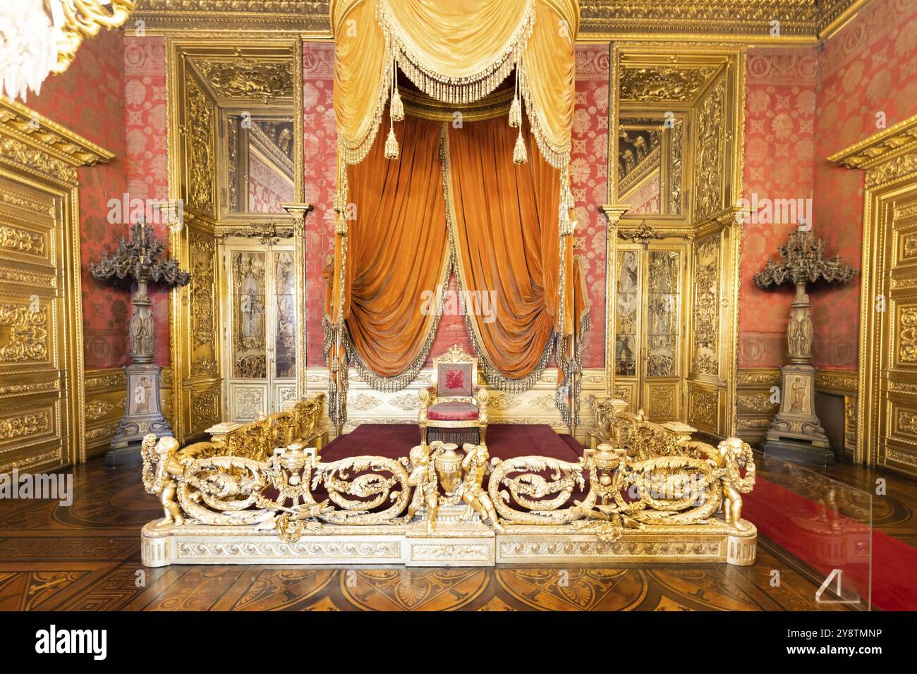Turin, Italy, April, 2023: Royal Palace Throne Room. Luxury elegant ...