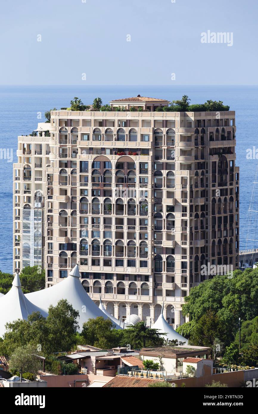 Monte Carlo, Monaco, August 2022: detail of luxury real estete ...