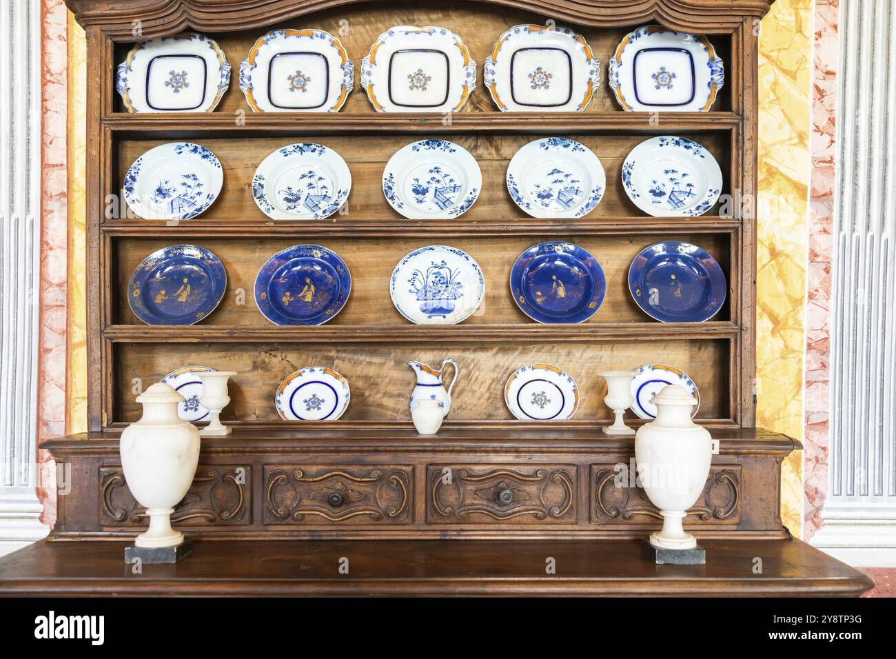 Old pottery collection, antique Italian porcelain, retro decoration ...