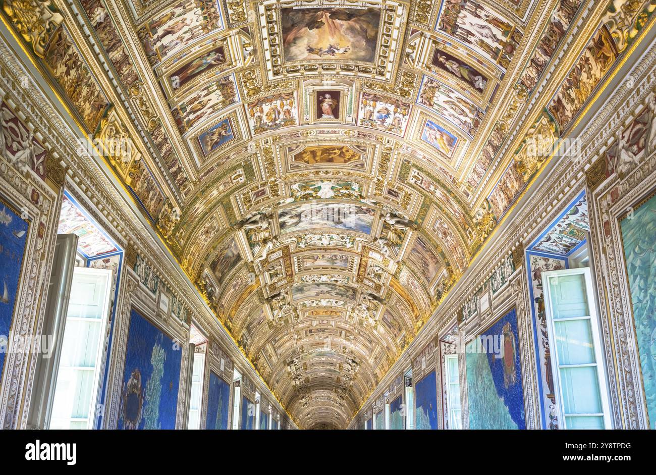 ROME, VATICAN STATE, CIRCA AUGUST 2020: perspective view in the Gallery ...