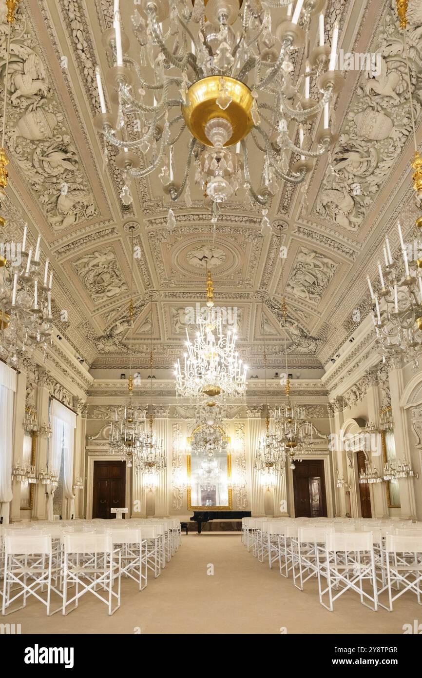 Florence, Italy, 29 June 2023: Pitti Palace, Empty conference Room for ...