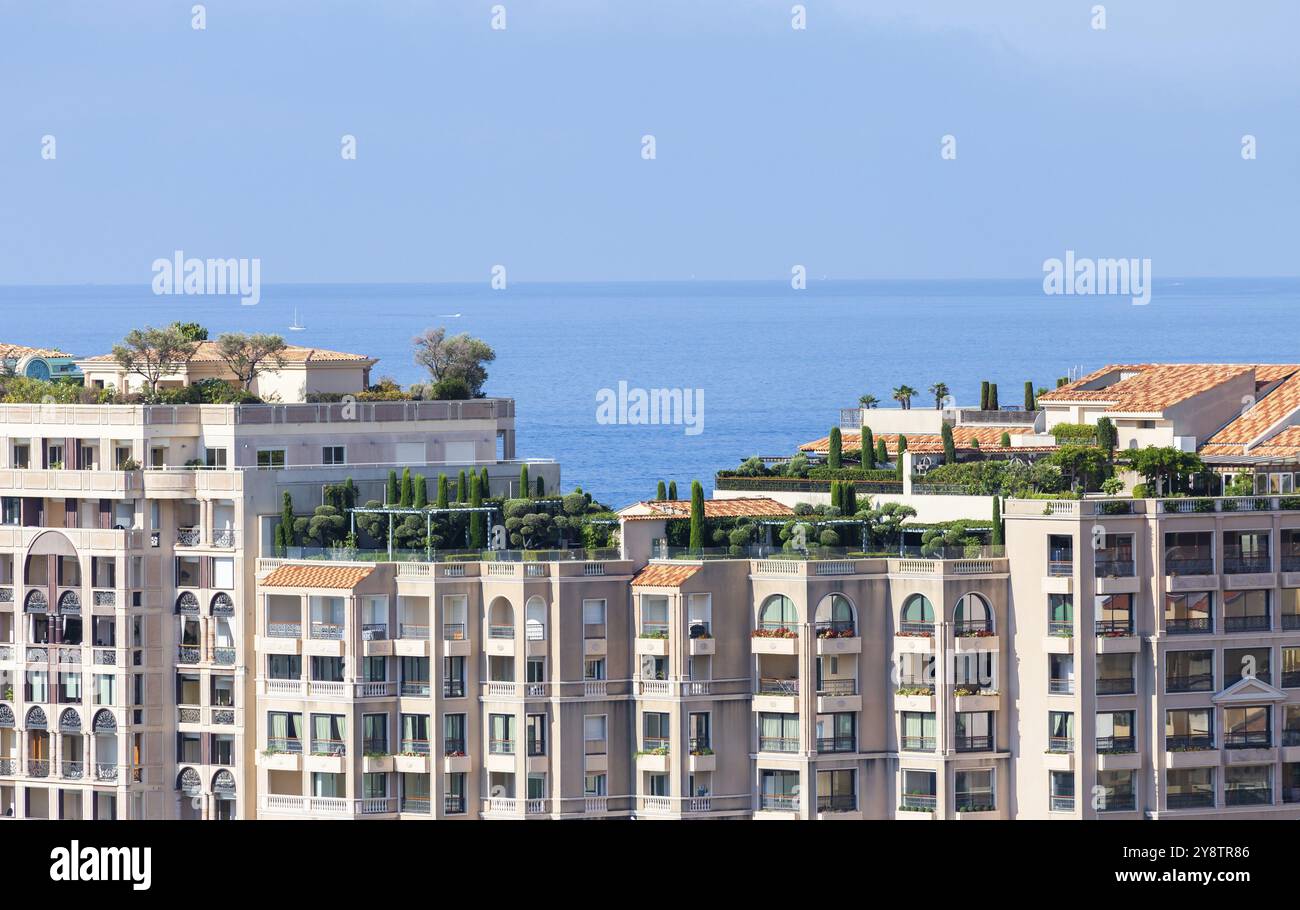 Monte Carlo, Monaco, August 2022: detail of luxury real estete ...