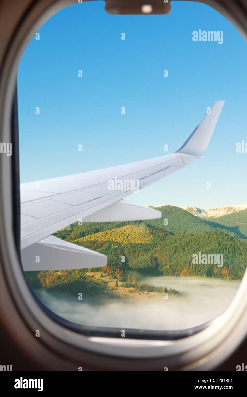 Aerial thick fog over forest hi-res stock photography and images - Alamy