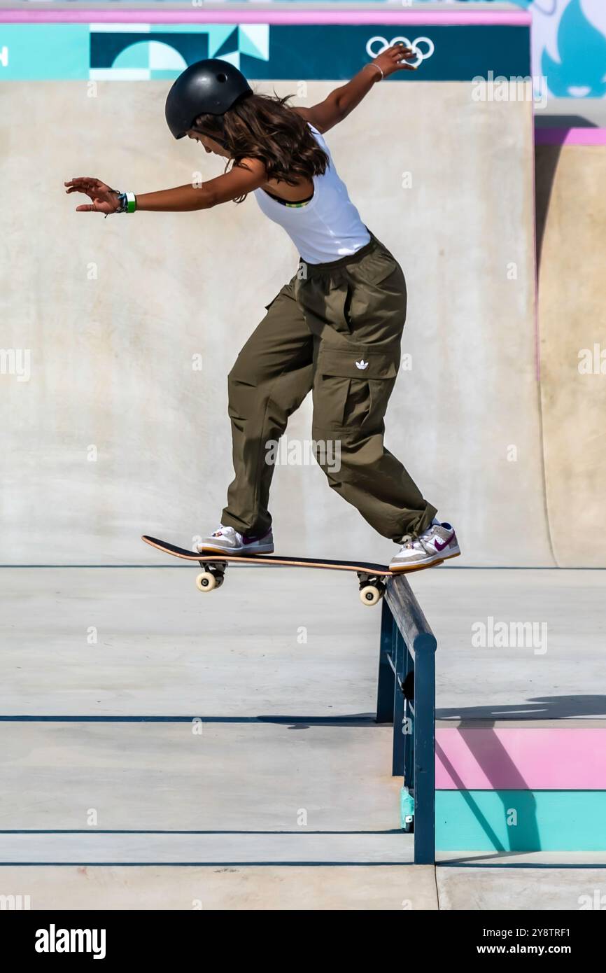 Rayssa Leal of Brazil wins the bronze medal in the women's street ...