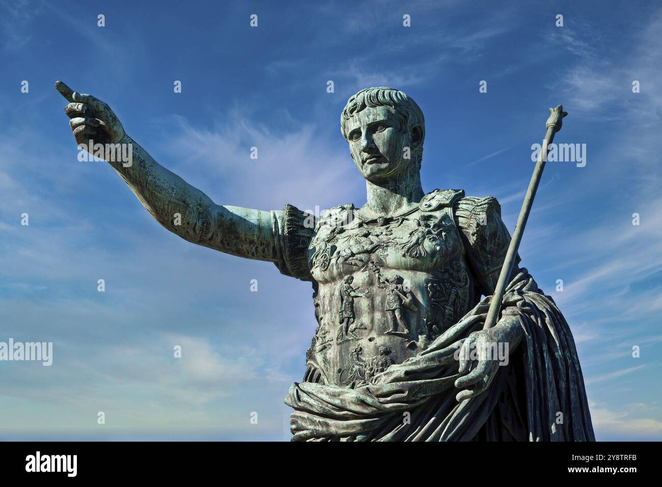 Julius Caesar, ancient statue in Rome, Italy. Concept for leadership ...