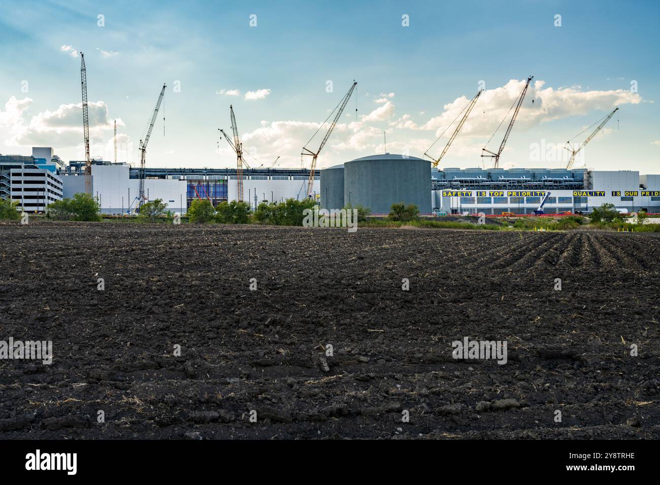 Taylor, TX - 5 October 2024: Construction of massive Samsung ...