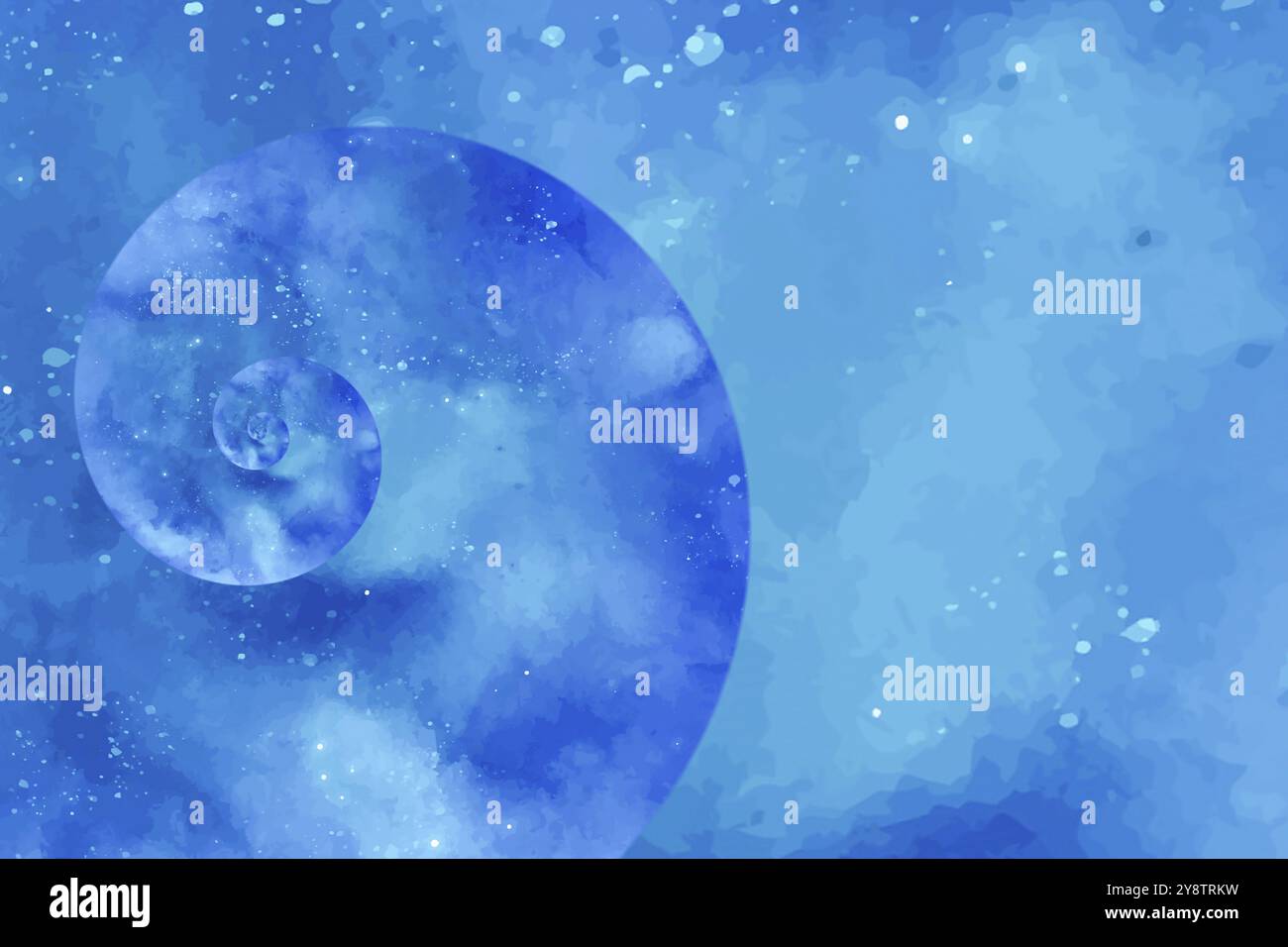 Abstract blue background with spiral. Swirling radial futuristic ...