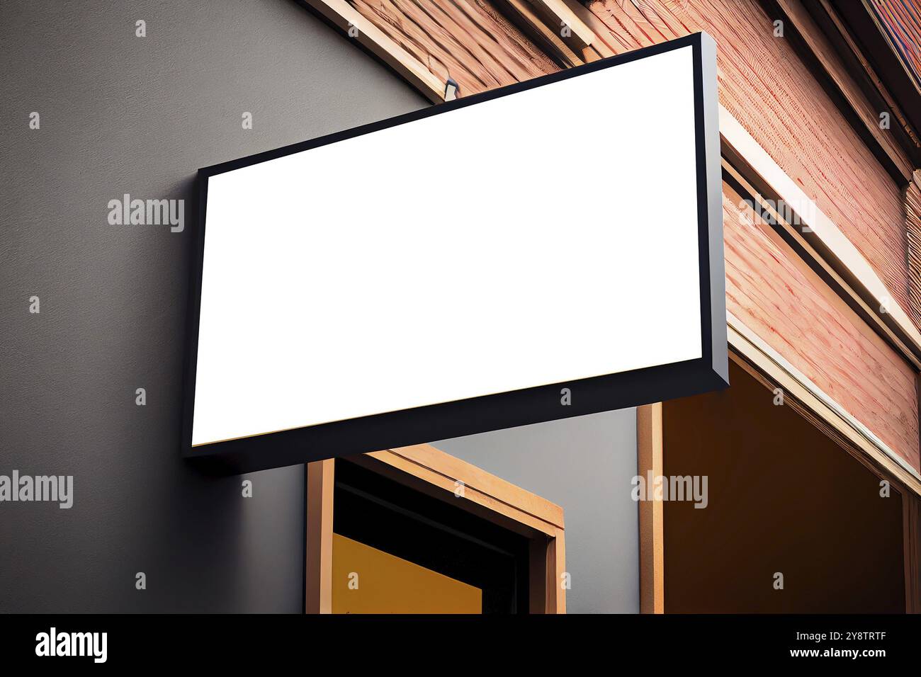 Outdoor store banner signage mockup, signboard for shop, store ...