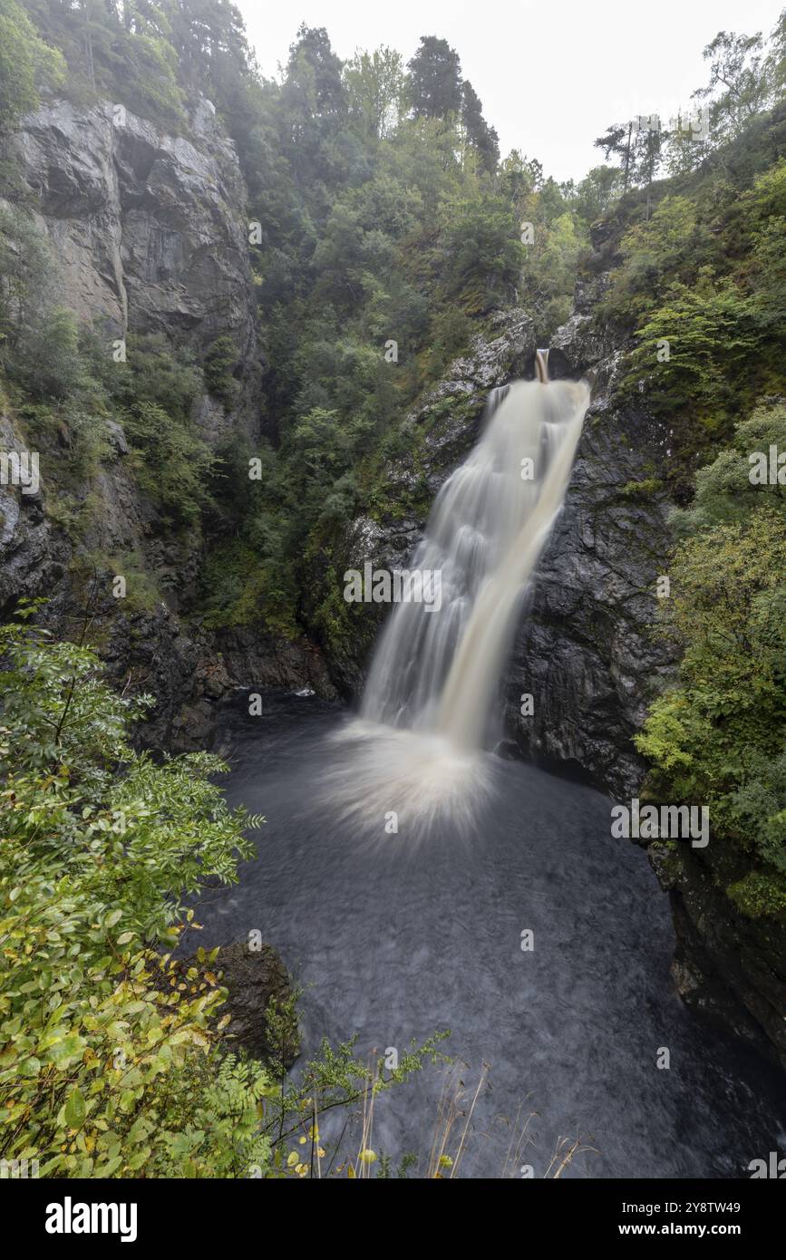 Falls of Foyers, waterfall at high water level, Foyers, Inverness ...