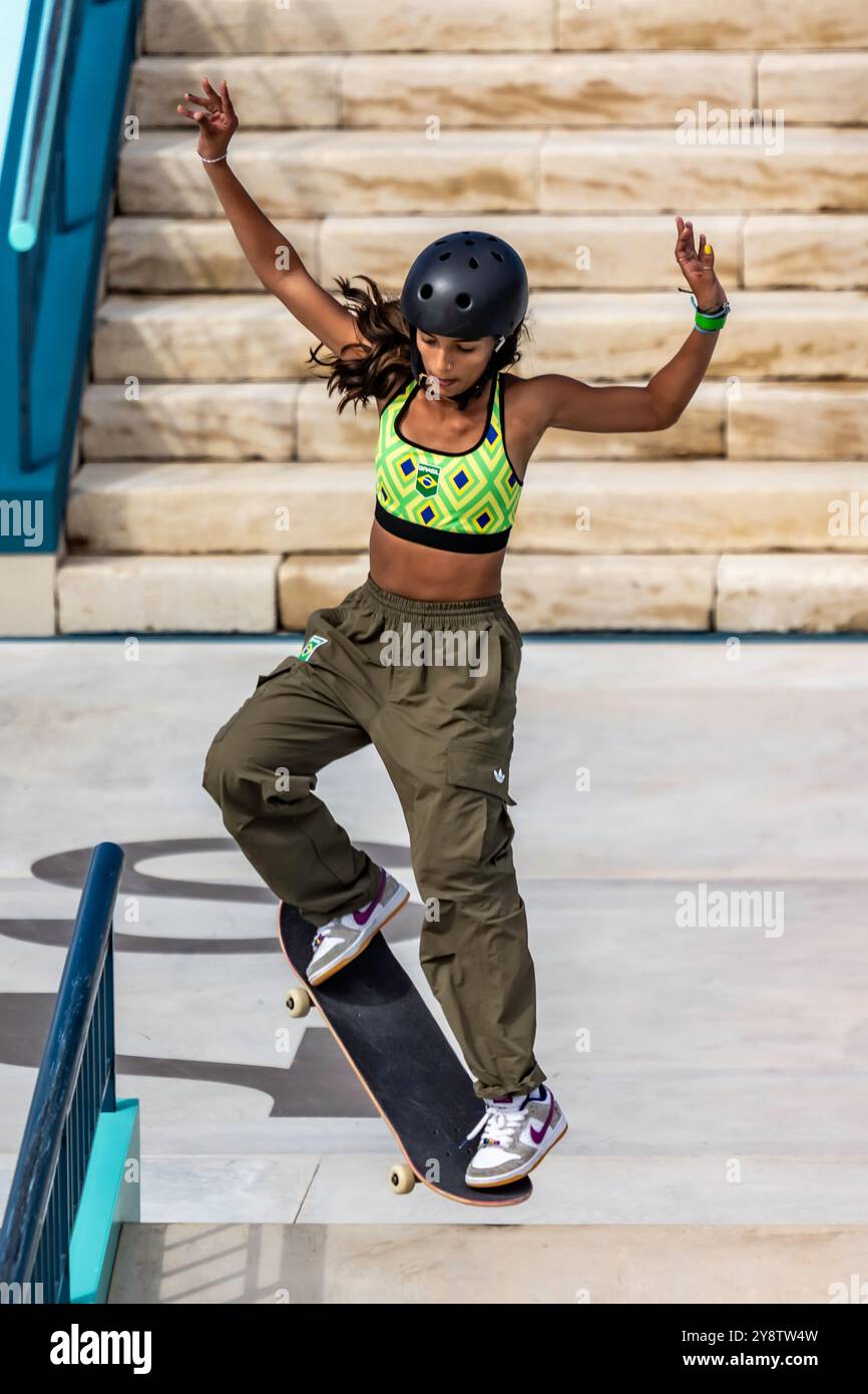 Rayssa Leal of Brazil wins the bronze medal in the women's street ...