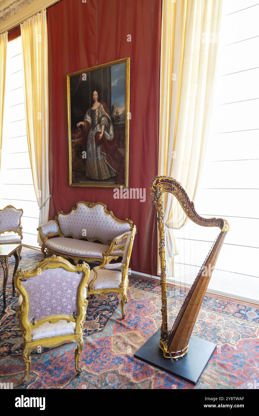 Venaria Reale, Italy, February 2023: luxury interior, old Royal Palace ...