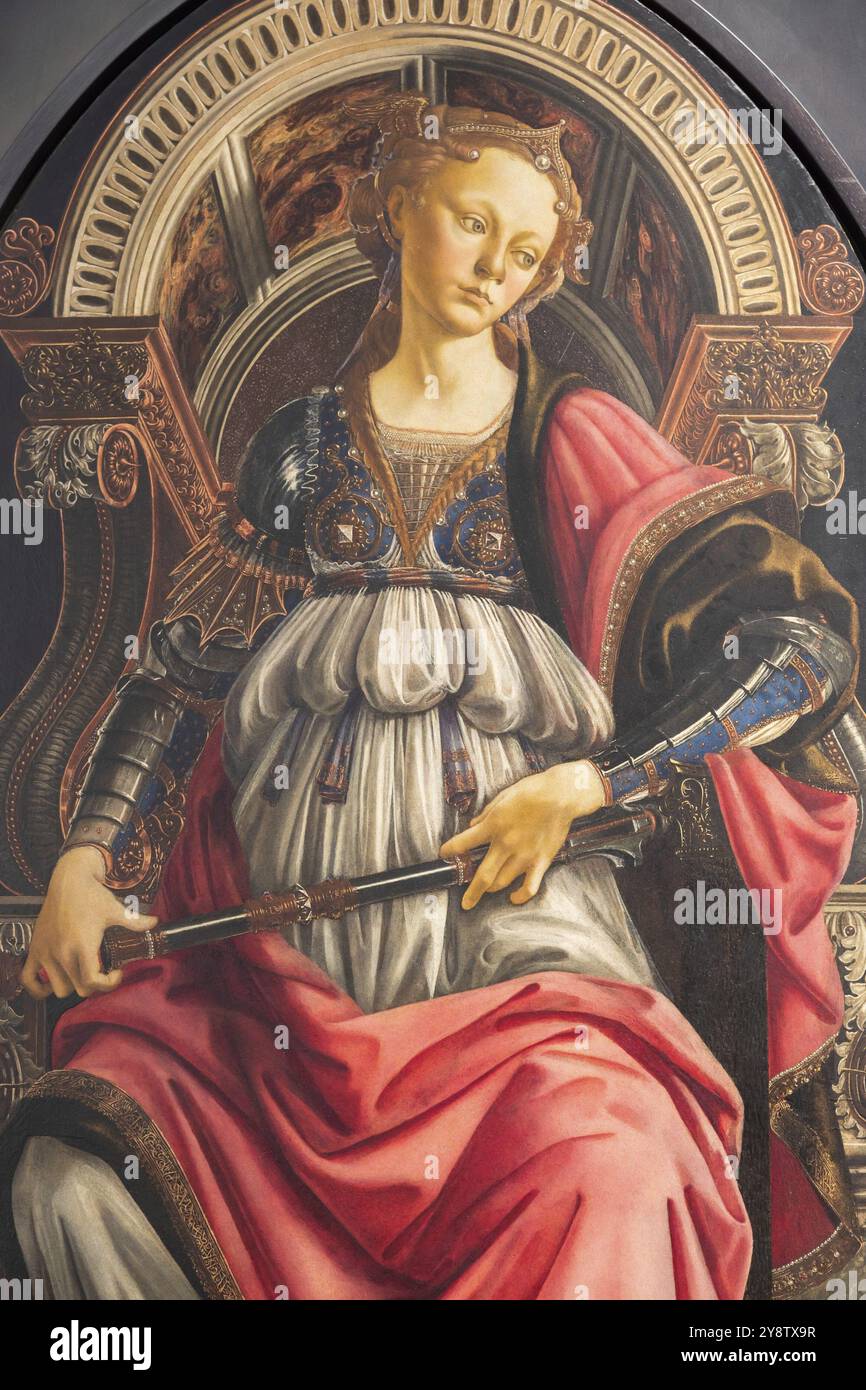 Florence, Italy, circa July 2021. Alessandro Botticelli, Fortitude ...