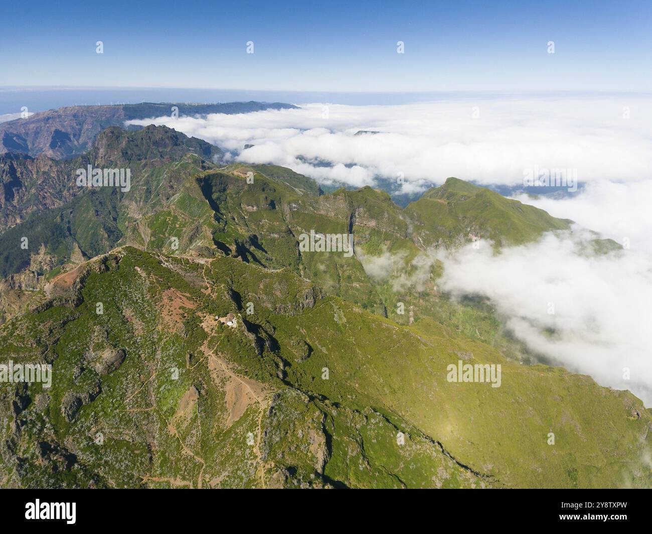 Mountains in the Pico do Areeiro, Madeira, Portugal, Europe Stock Photo ...