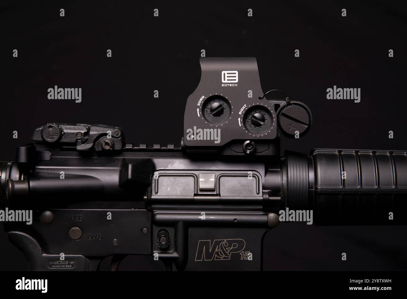 Eotech EXPS2-0 Holographic Red Dot Scope on an AR15 Style Rifle Stock ...