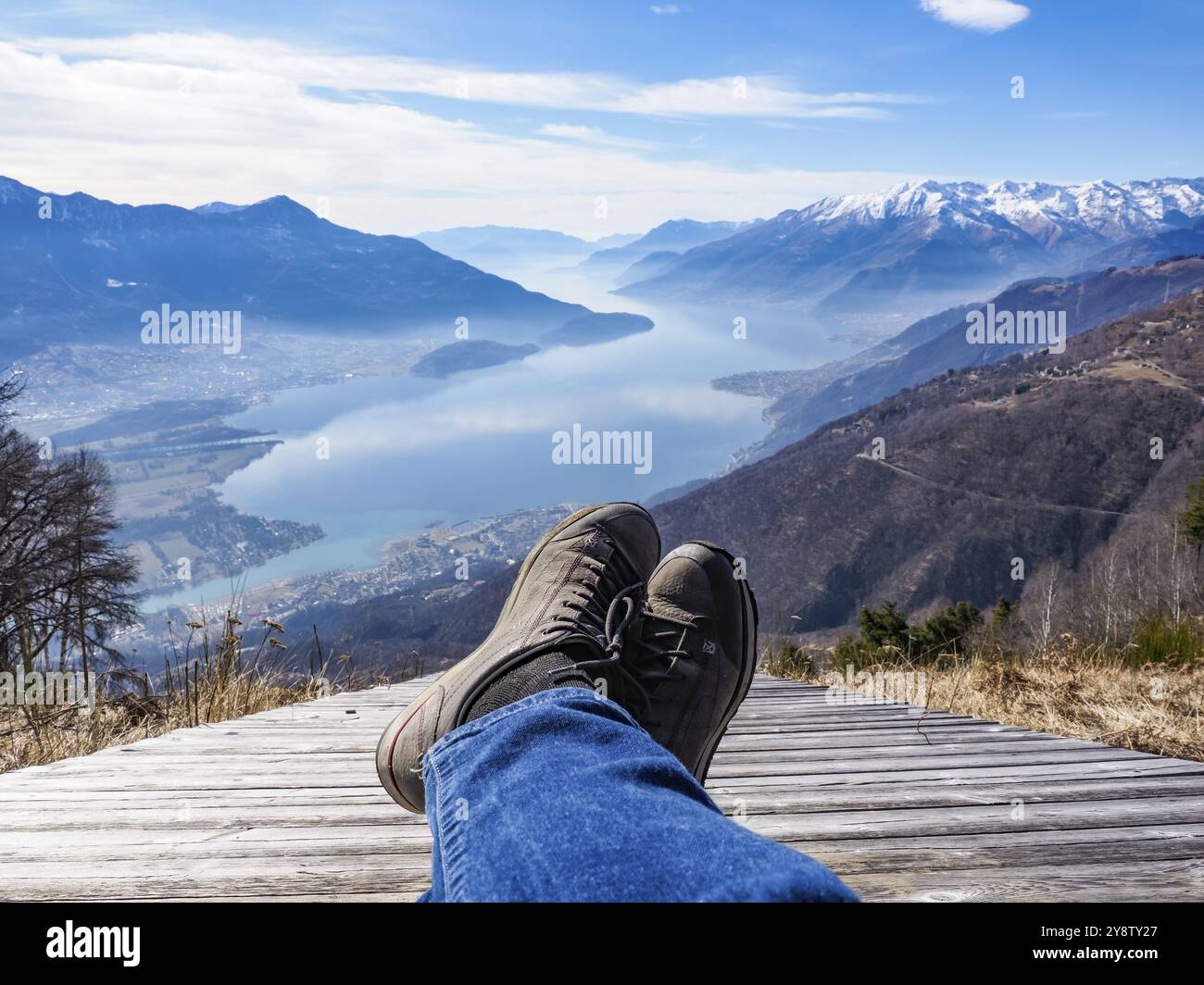 Landscape of Lake Como from mount Berlinghera Stock Photo - Alamy