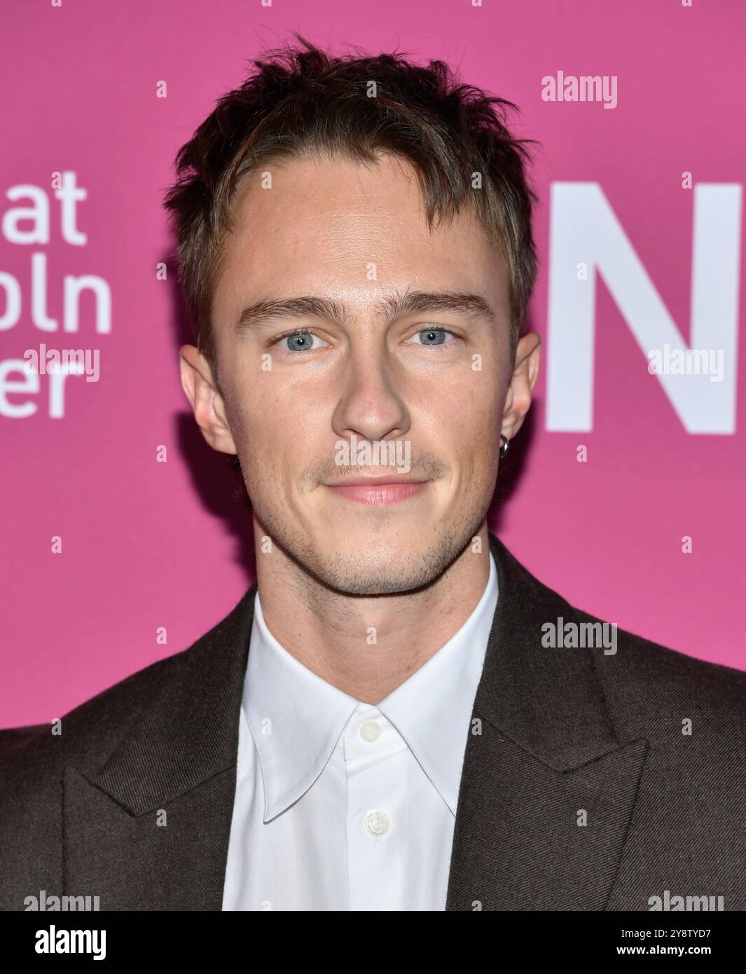 Drew Starkey attends the premiere for "Queer" at Alice Tully Hall ...