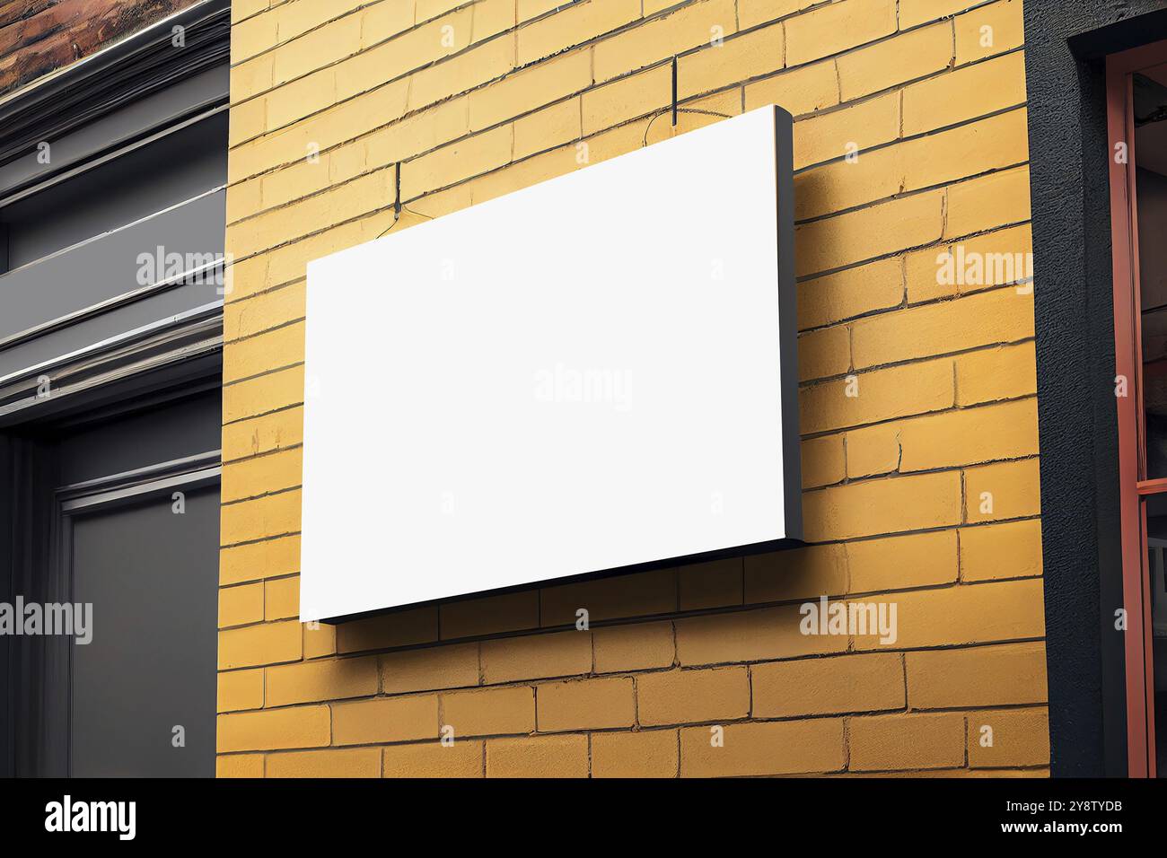 Outdoor store banner signage mockup, signboard for shop, store ...