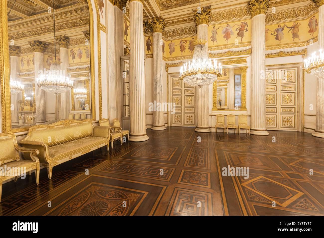 Turin, Italy, April, 2023: Royal Palace Ballroom. Luxury elegant ...