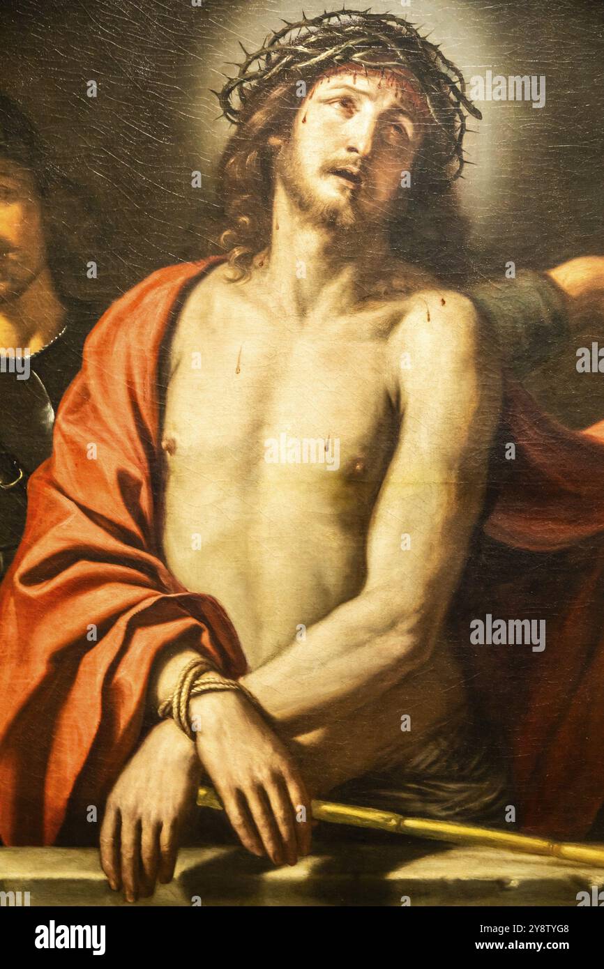 Turin, Italy, May 2023: Ecce Homo, by Guercino, 1659. Jesus Christ ...