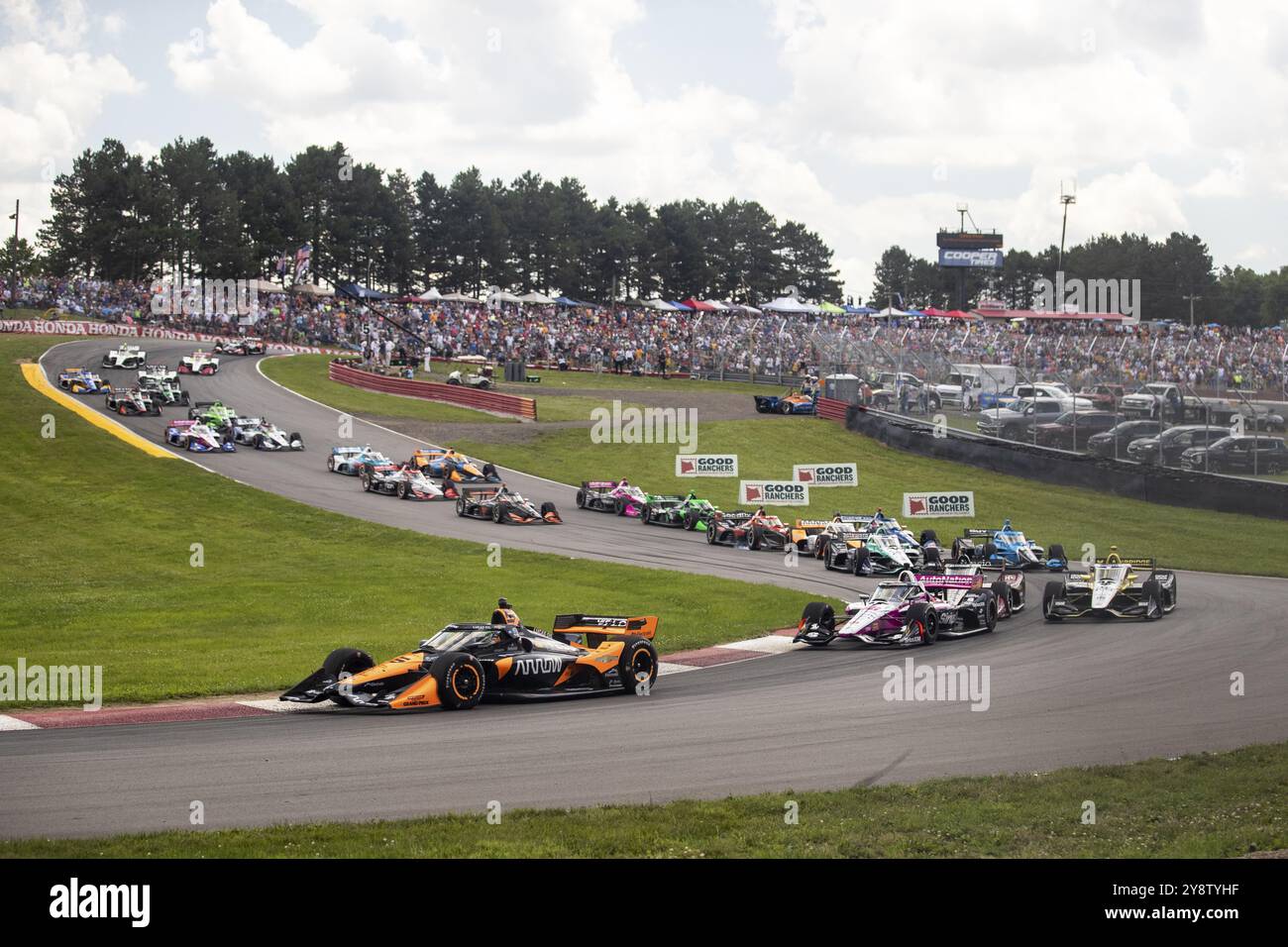 The start of the Honda Indy 200 at Mid-Ohio at the Mid-Ohio Sports Car ...