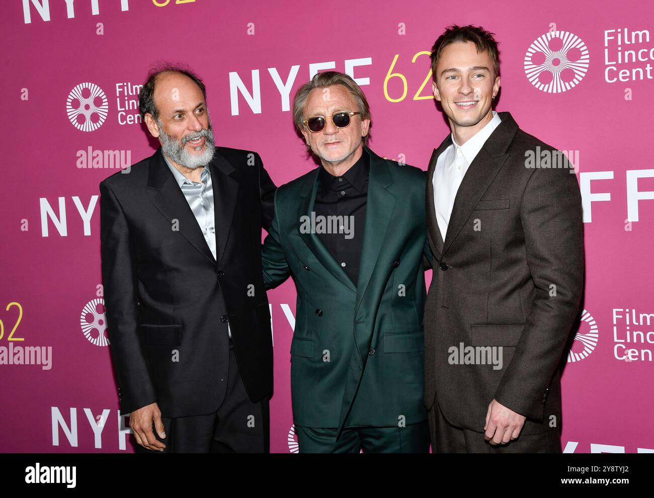 Luca Guadagnino, left, Daniel Craig and Drew Starkey attend the ...