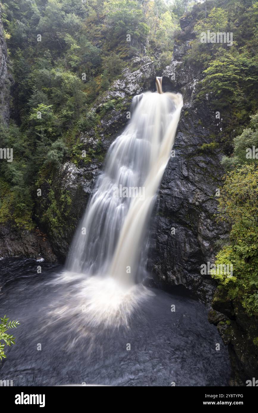 Falls of Foyers, waterfall at high water level, Foyers, Inverness ...