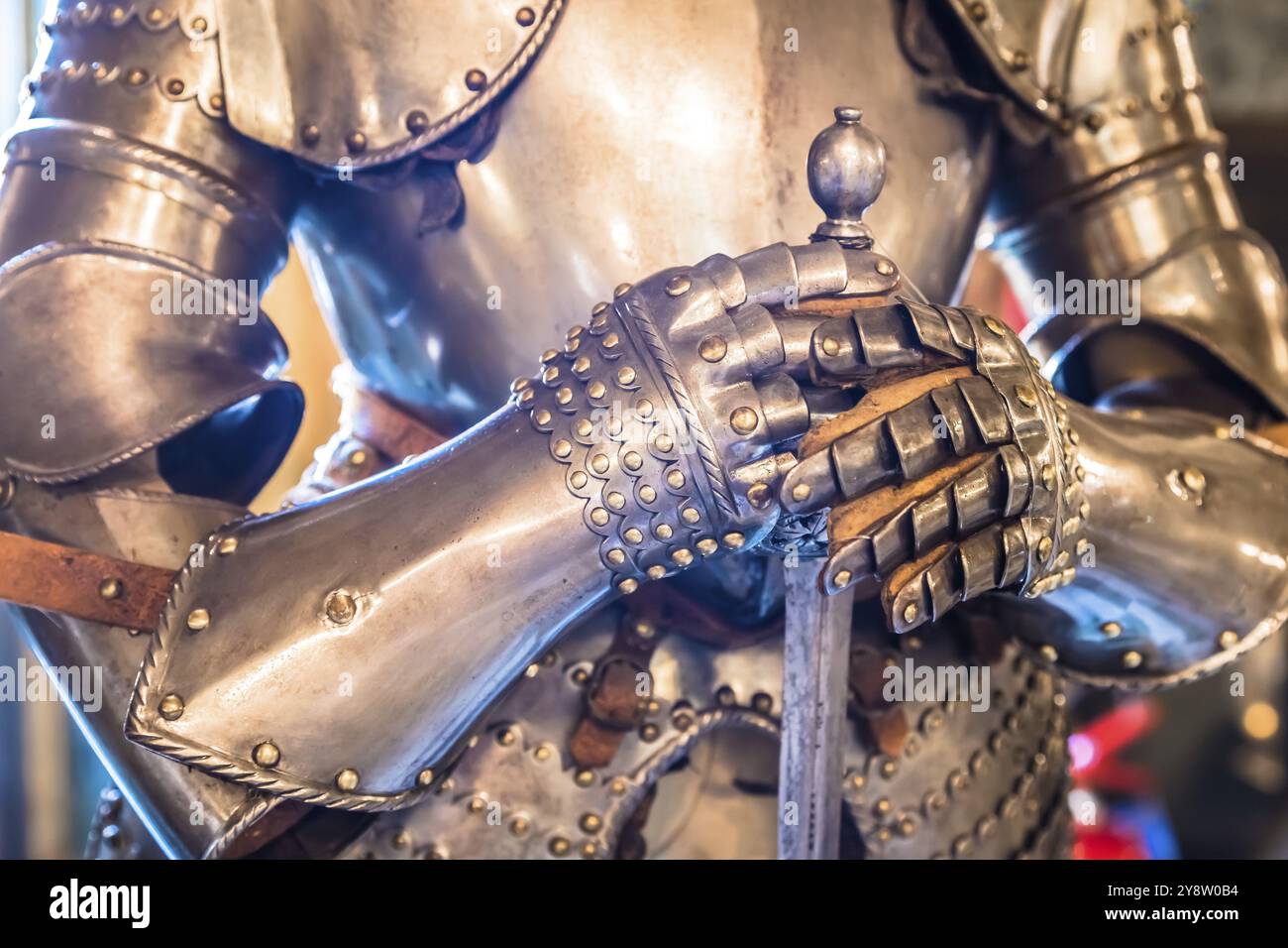 Middle age knight armour detail, 15th Century. Concept for security ...